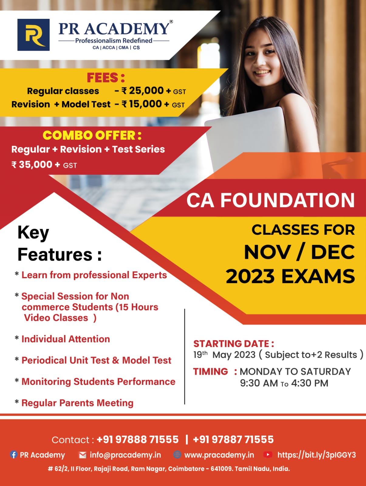 PR ACADEMY - TIME TABLE