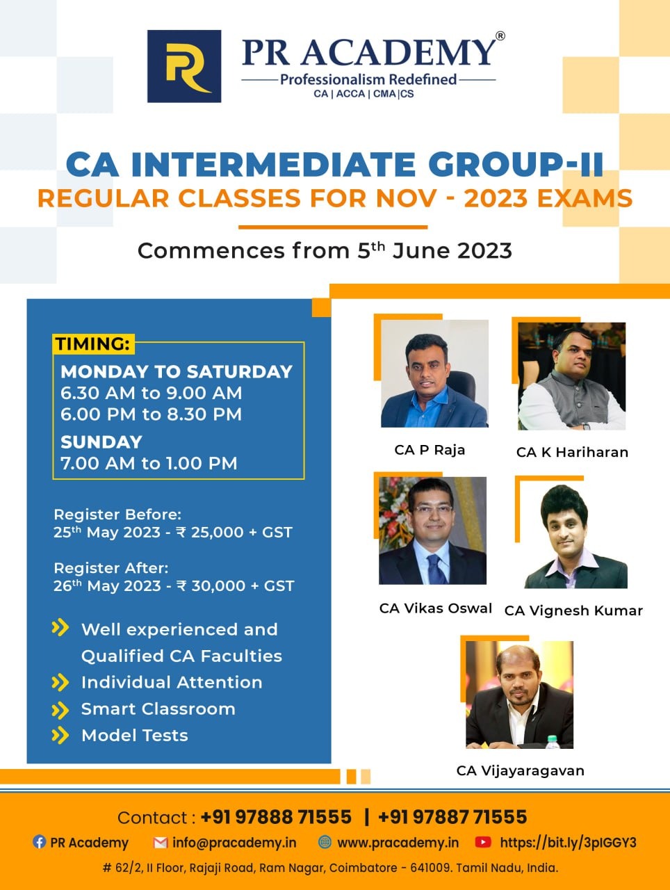 PR ACADEMY - TIME TABLE