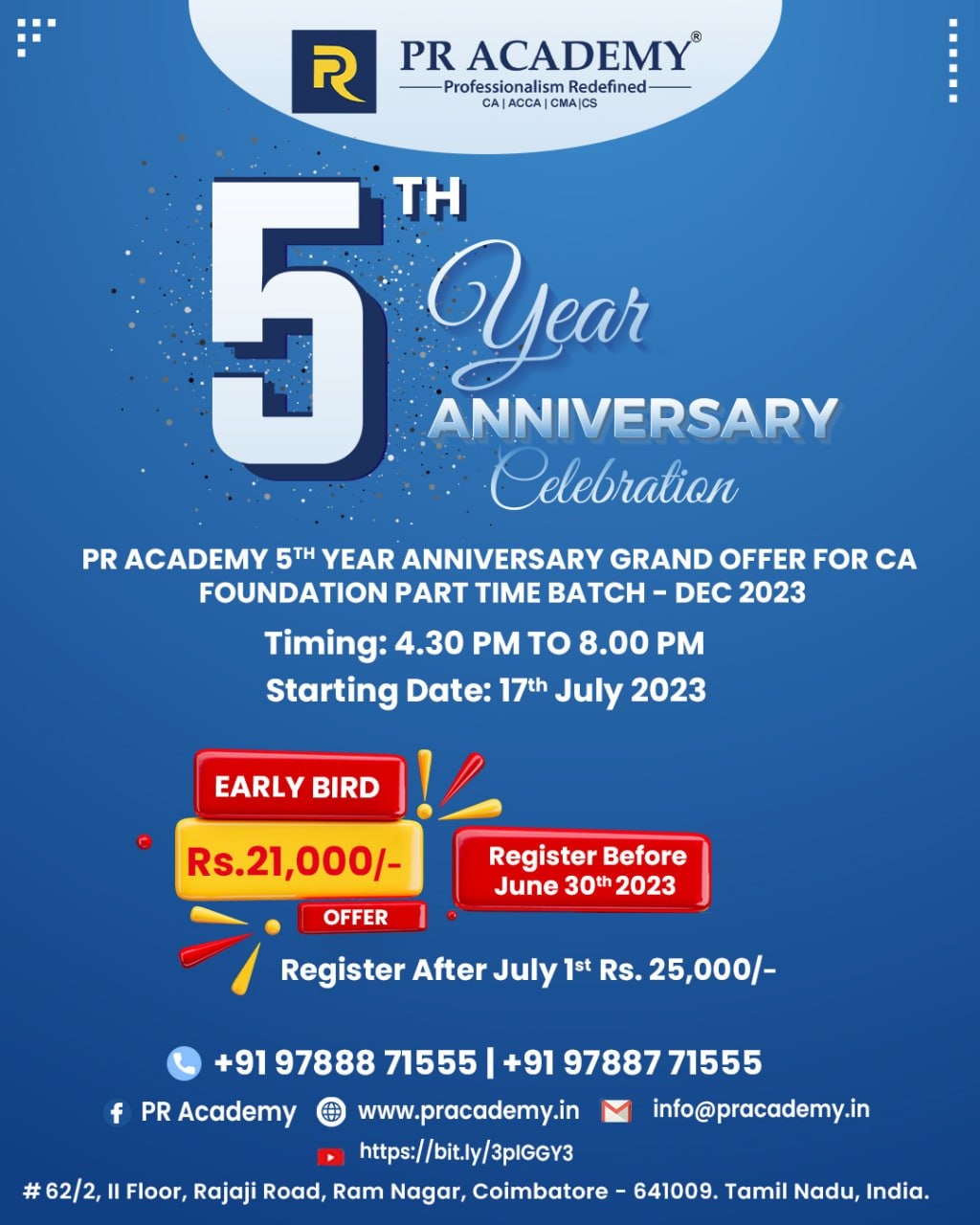 CA Foundation Part Time Batch – Grand Offer