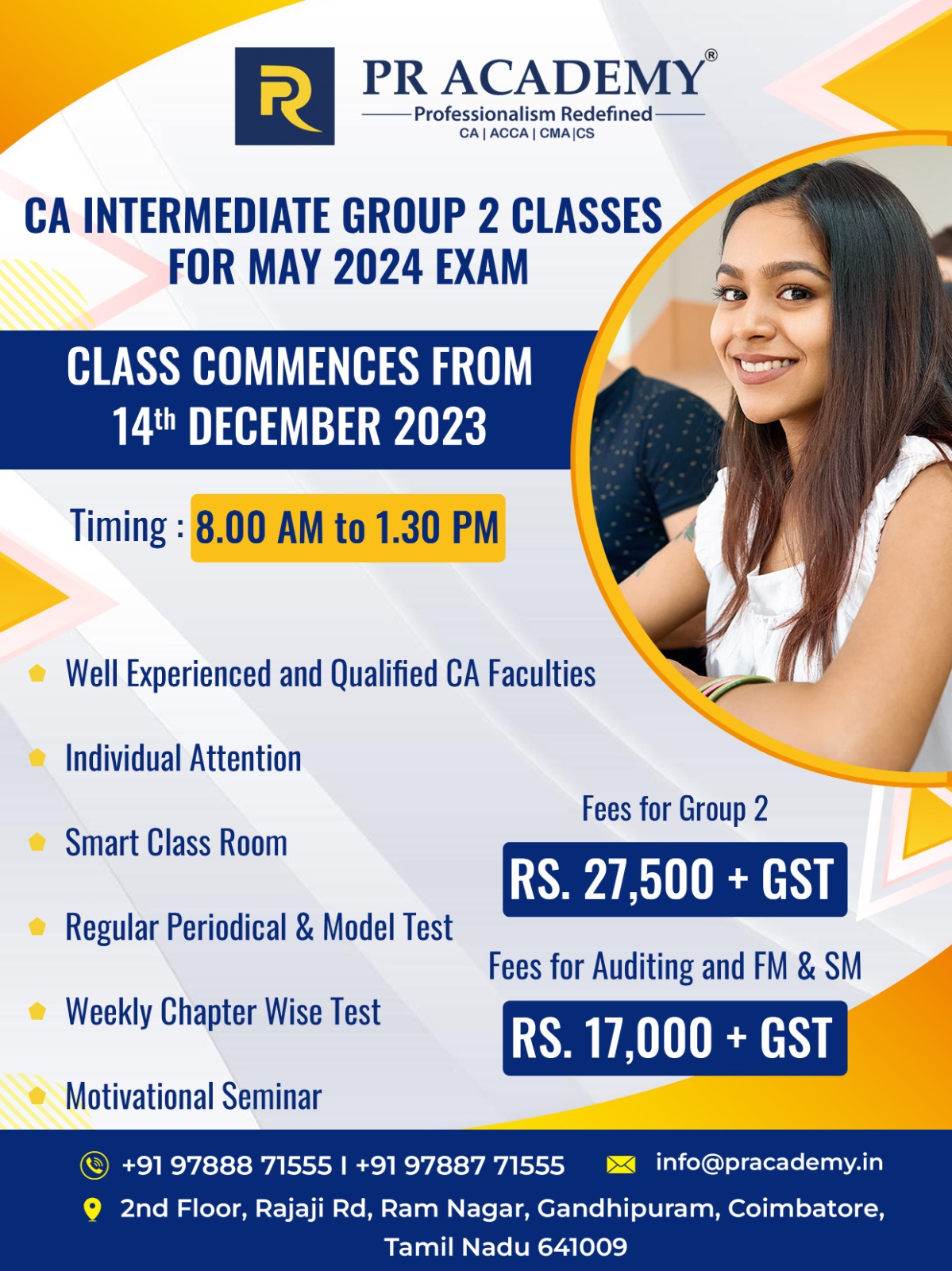 CA Intermediate Class for May 2024 - PR Academy