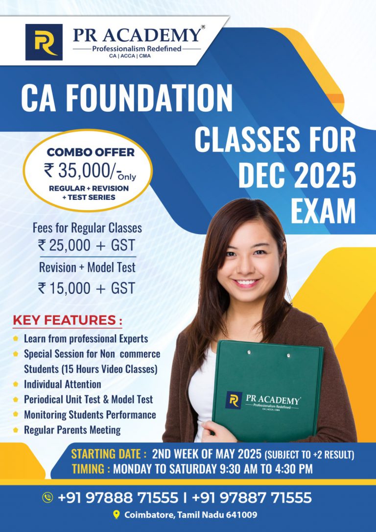 CA foundation class for Dec 2025 Exam - PR Academy